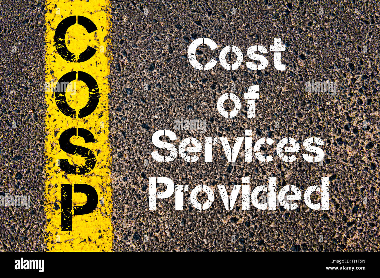 Concept image of Business Acronym COSP Cost Of Services Provided ...