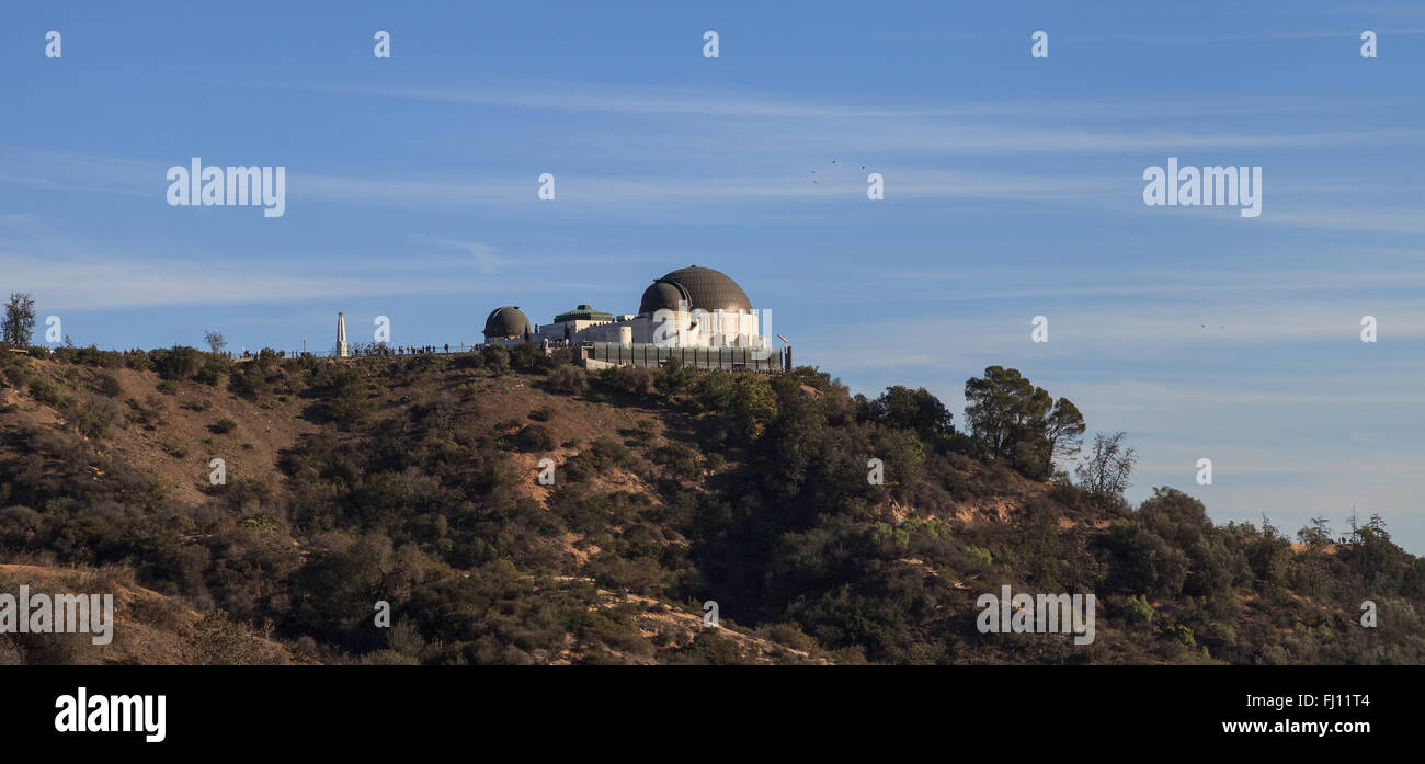Los Angeles, California, January 1, 2016: Los Angeles skyline from the ...