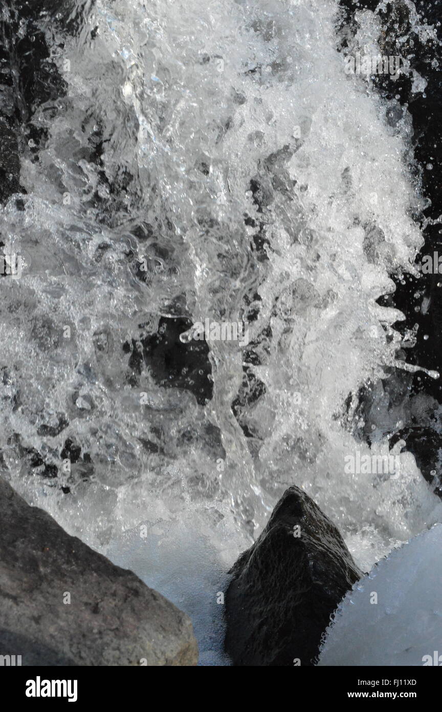 Waterfall During Winter Stock Photo - Alamy