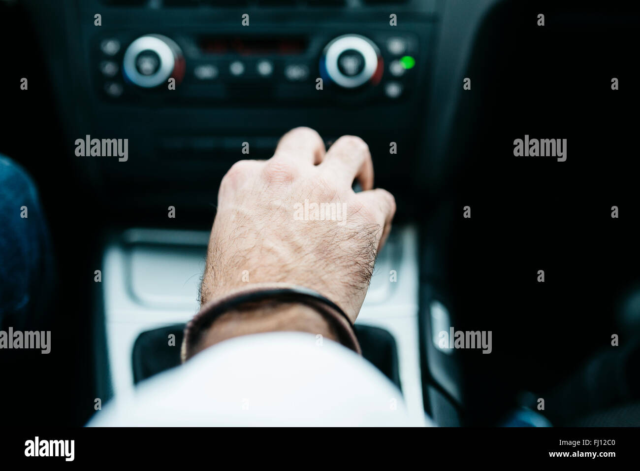 Driving hand on gear shift hi-res stock photography and images - Alamy