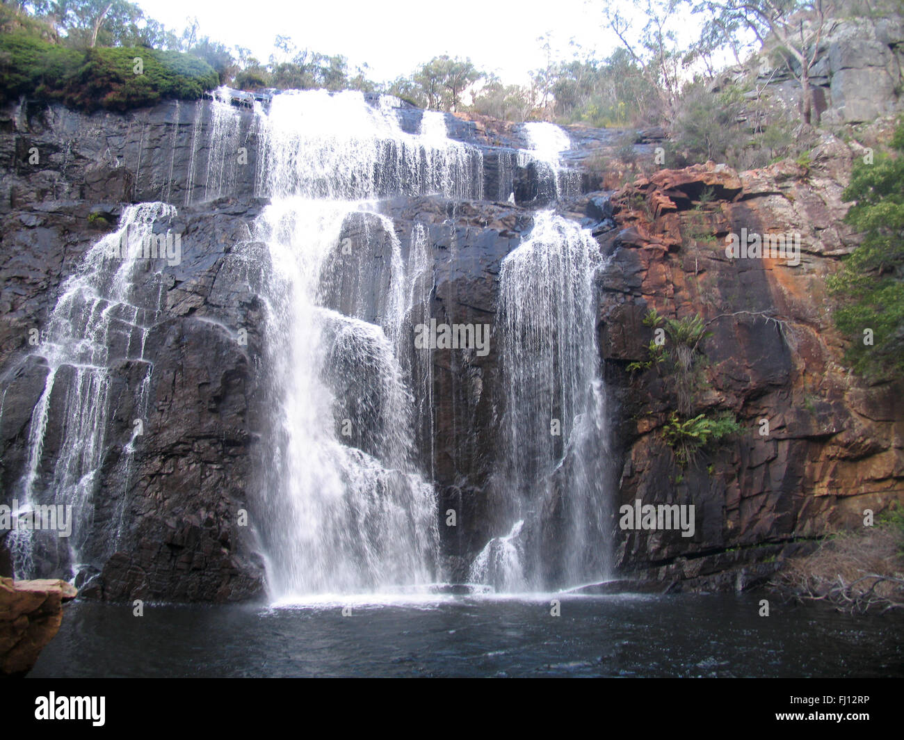 The MacKenzie Falls, a waterfall in The Grampians National Park Stock ...