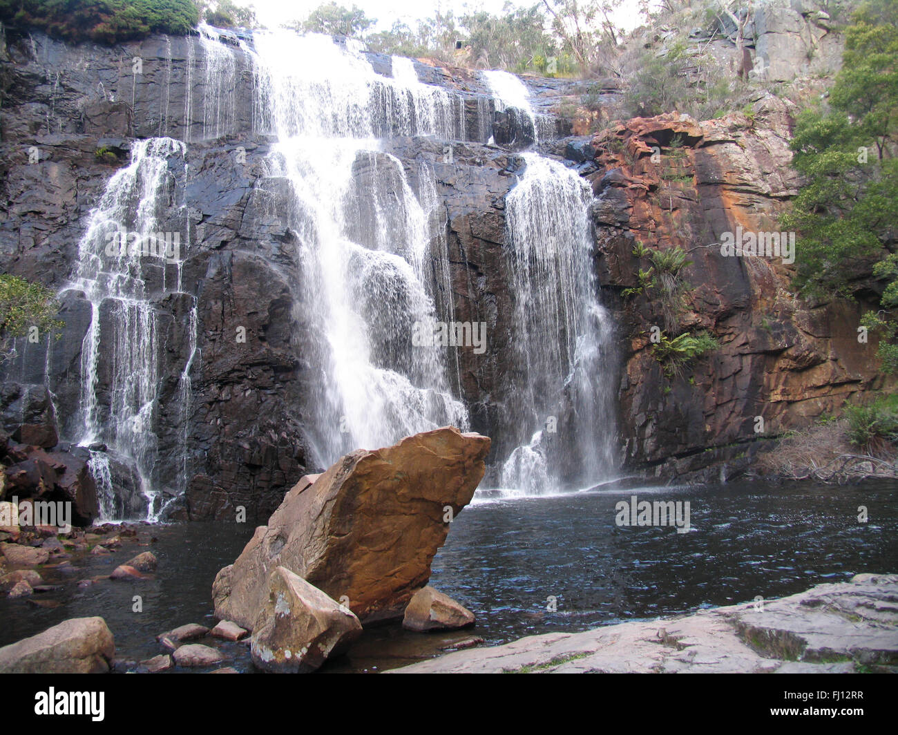 The MacKenzie Falls, a waterfall in The Grampians National Park Stock ...