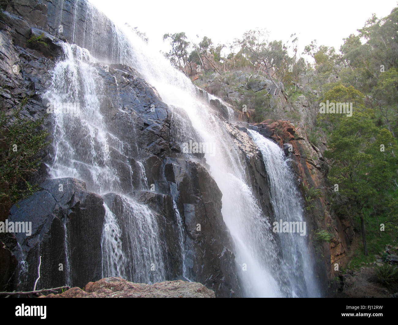 The MacKenzie Falls, a waterfall in The Grampians National Park Stock ...