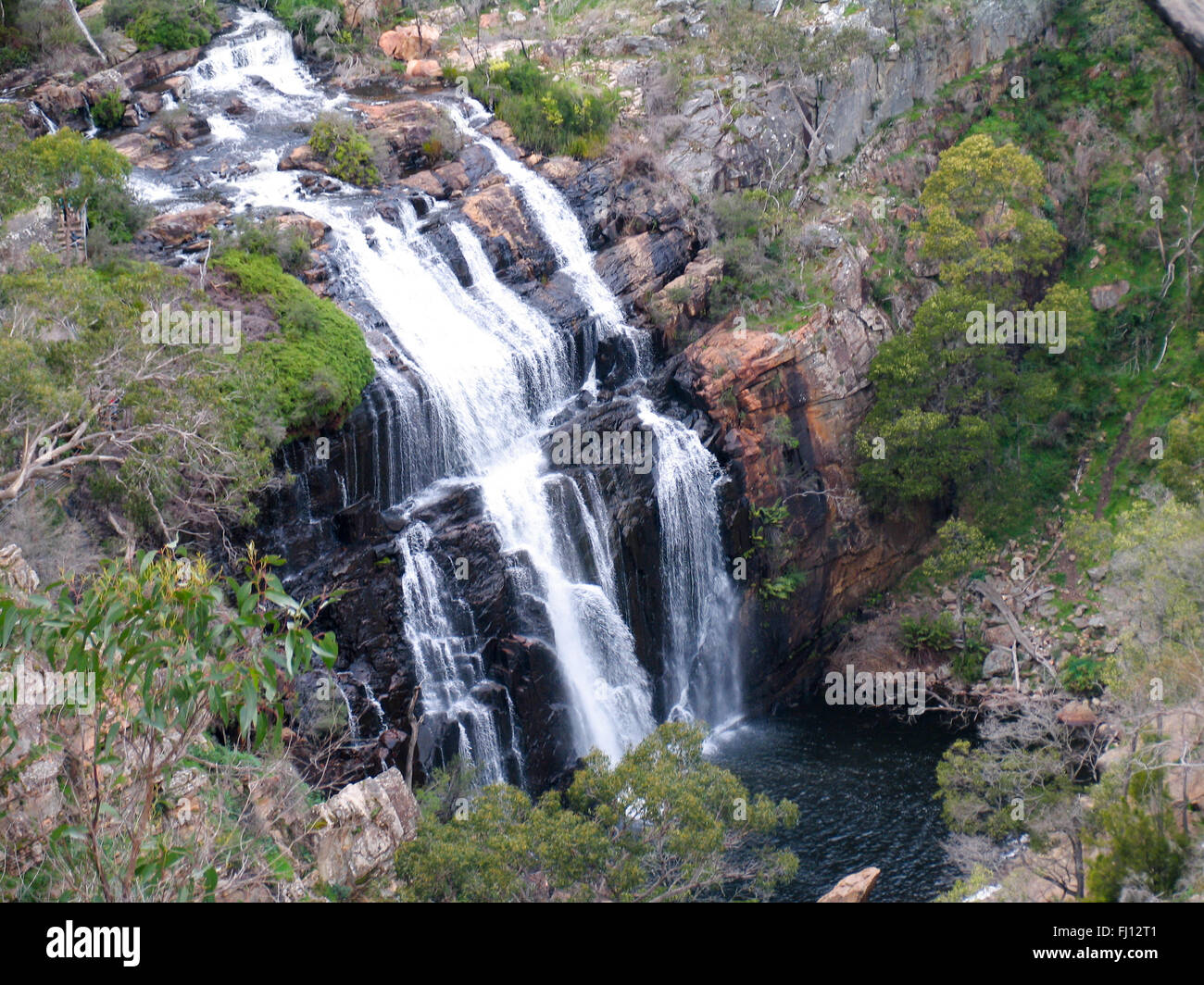 The MacKenzie Falls, a waterfall in The Grampians National Park Stock ...