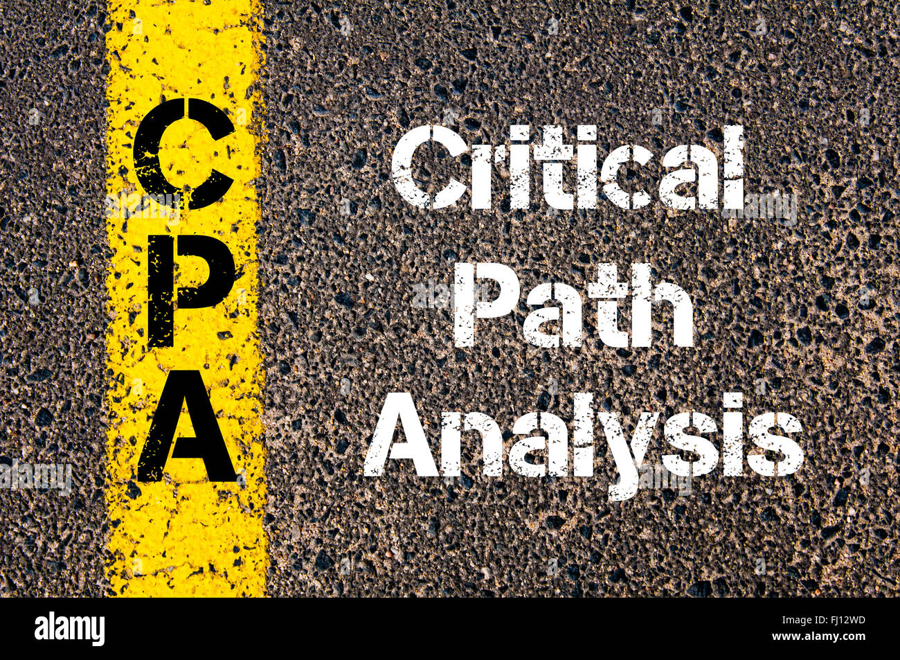 Concept image of Business Acronym CPA Critical Path Analysis written ...