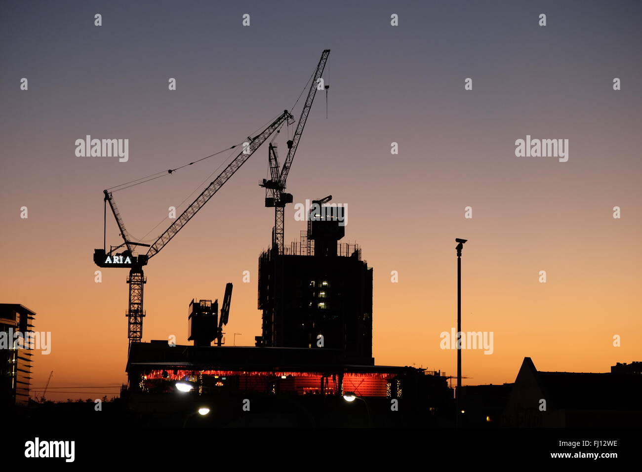 Construction site sunset hi-res stock photography and images - Alamy