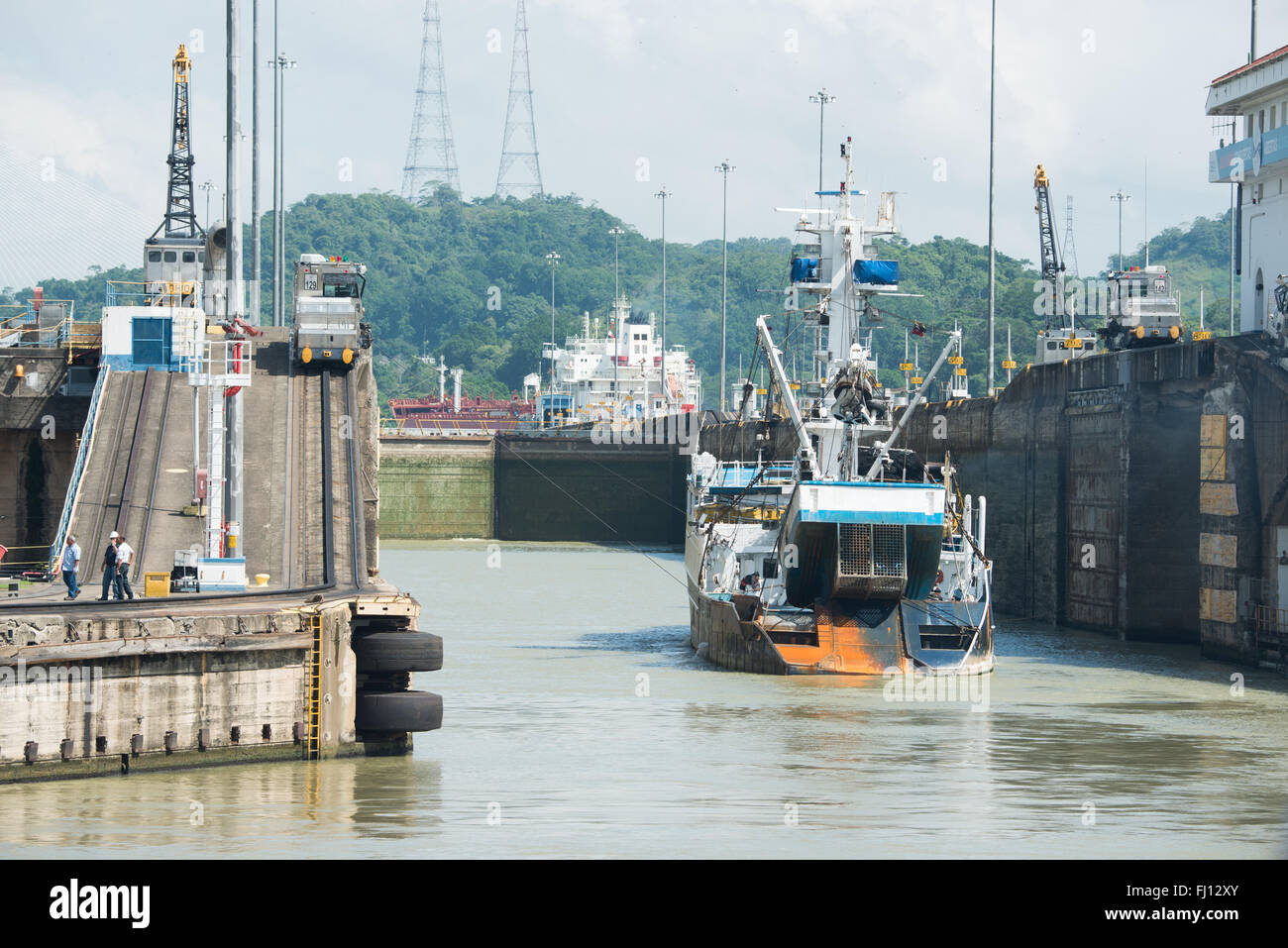 PANAMA CANAL, Panama--Opened in 1914, the Panama Canal is a crucial ...