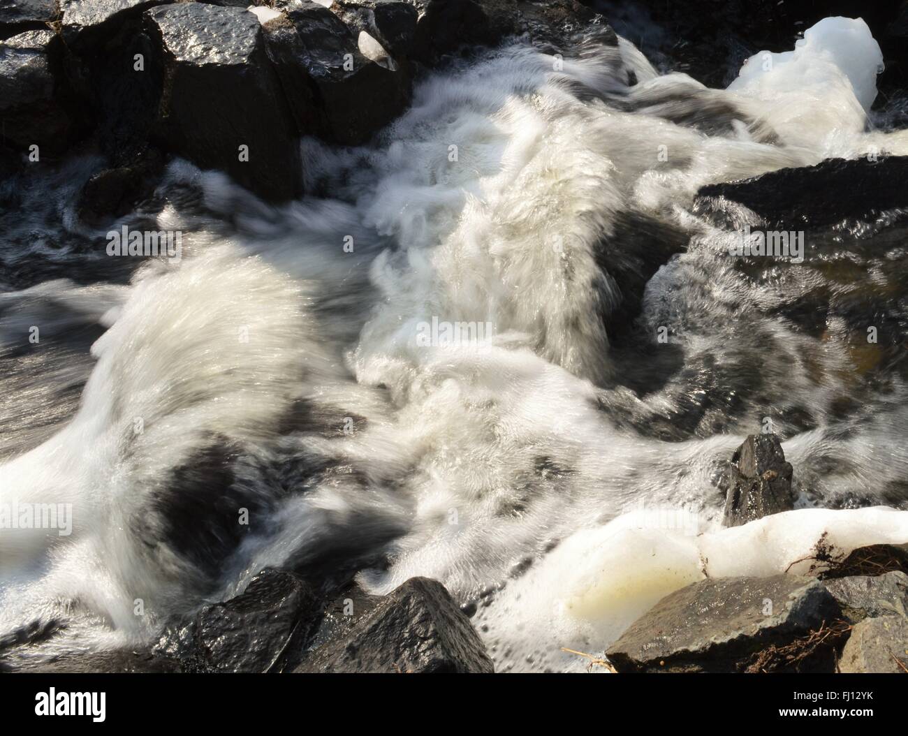 Waterfall During Winter Stock Photo - Alamy