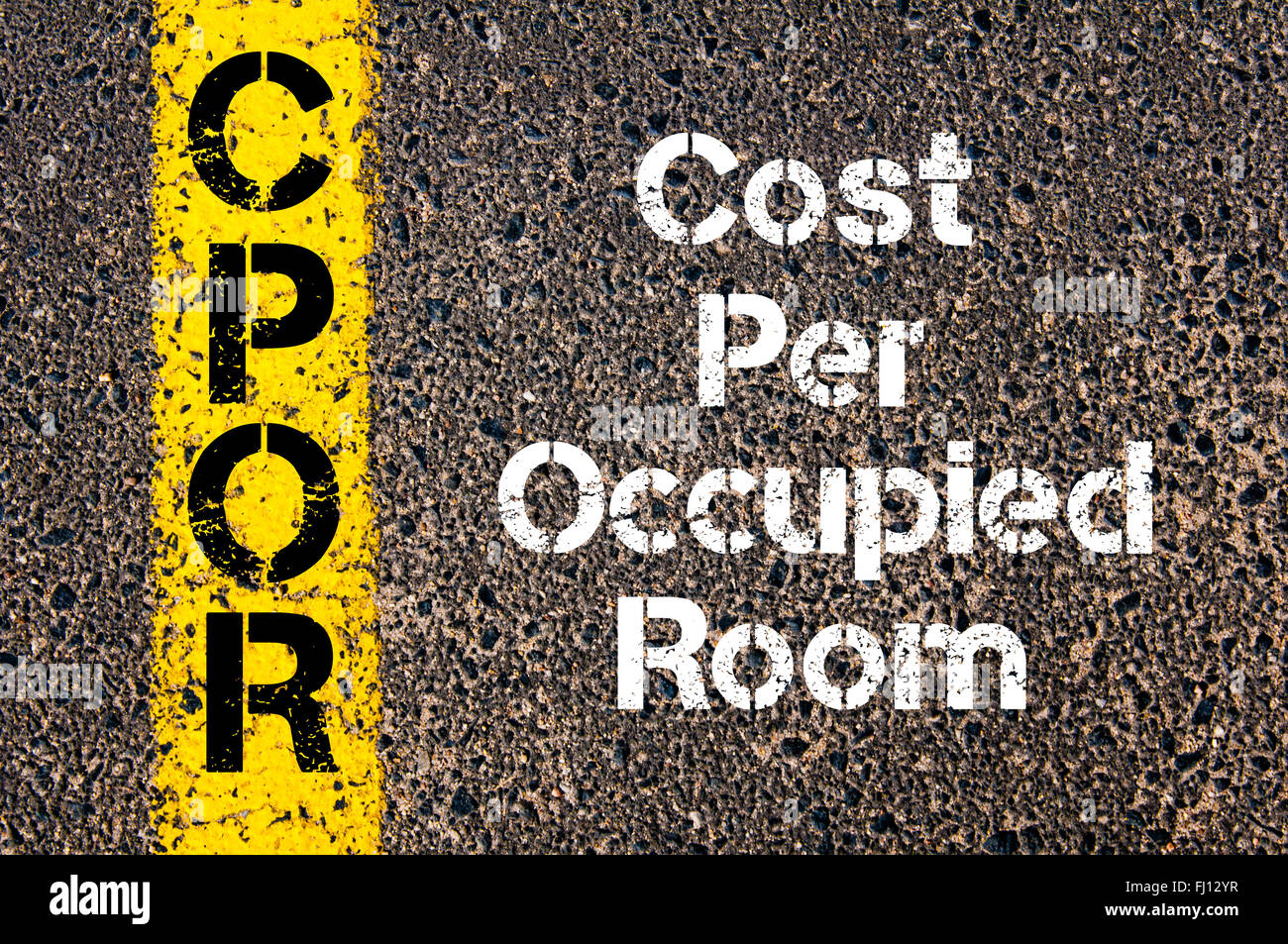 Concept image of Business Acronym CPOR Cost Per Occupied Room written ...