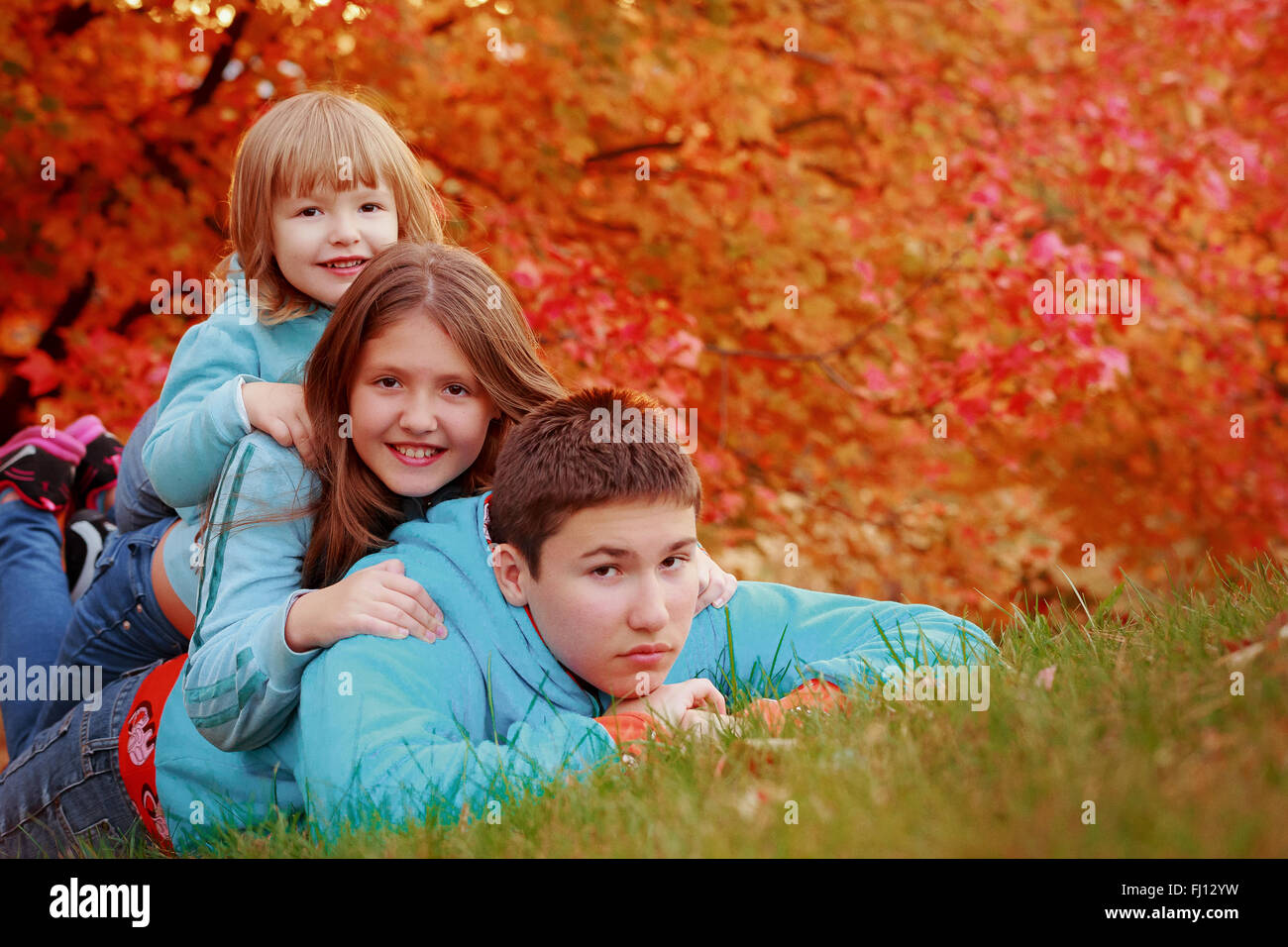 Ecstatic children having good time Stock Photo - Alamy