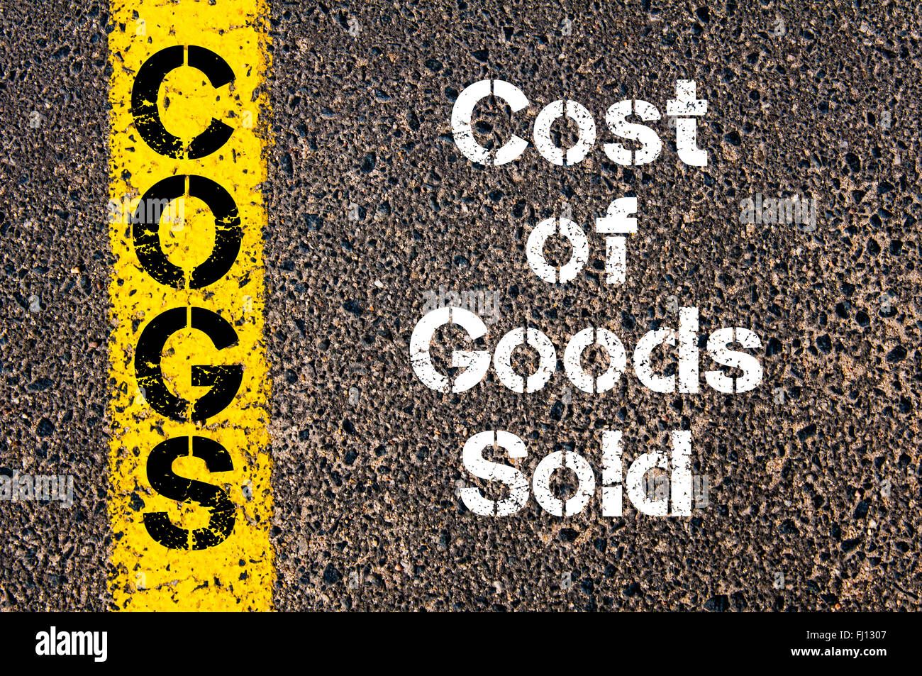 Concept image of Business Acronym COGS Cost Of Goods Sold written over ...