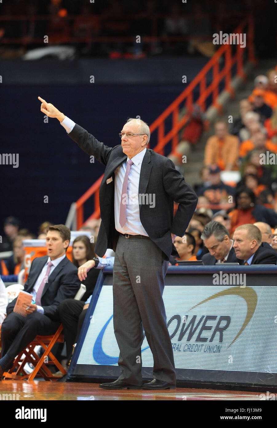 Syracuse, NY, USA. 27th Feb, 2016. Syracuse head coach Jim Boeheim ...