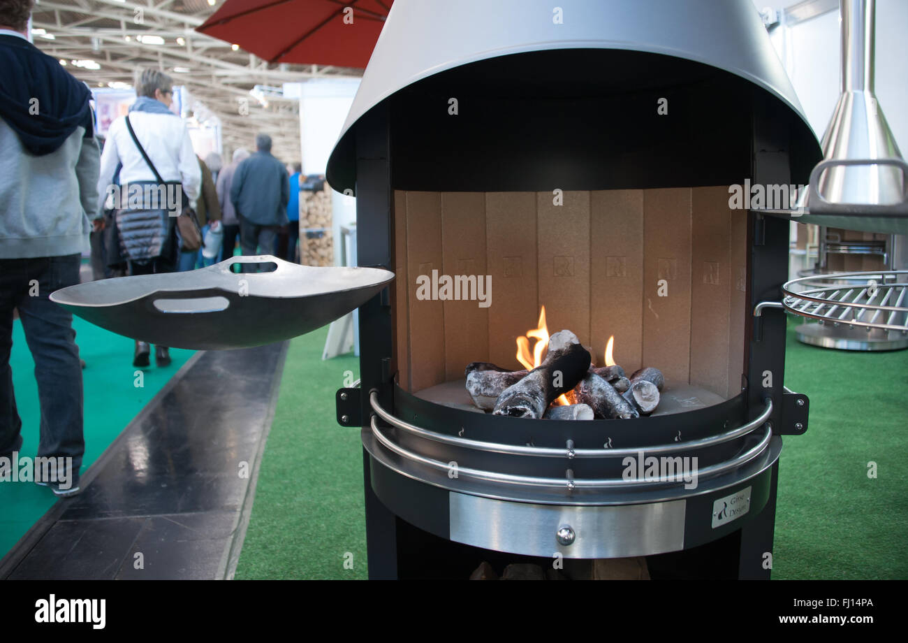 Munich, Germany. 26th Feb, 2016. A barbecue can be seen at the ...