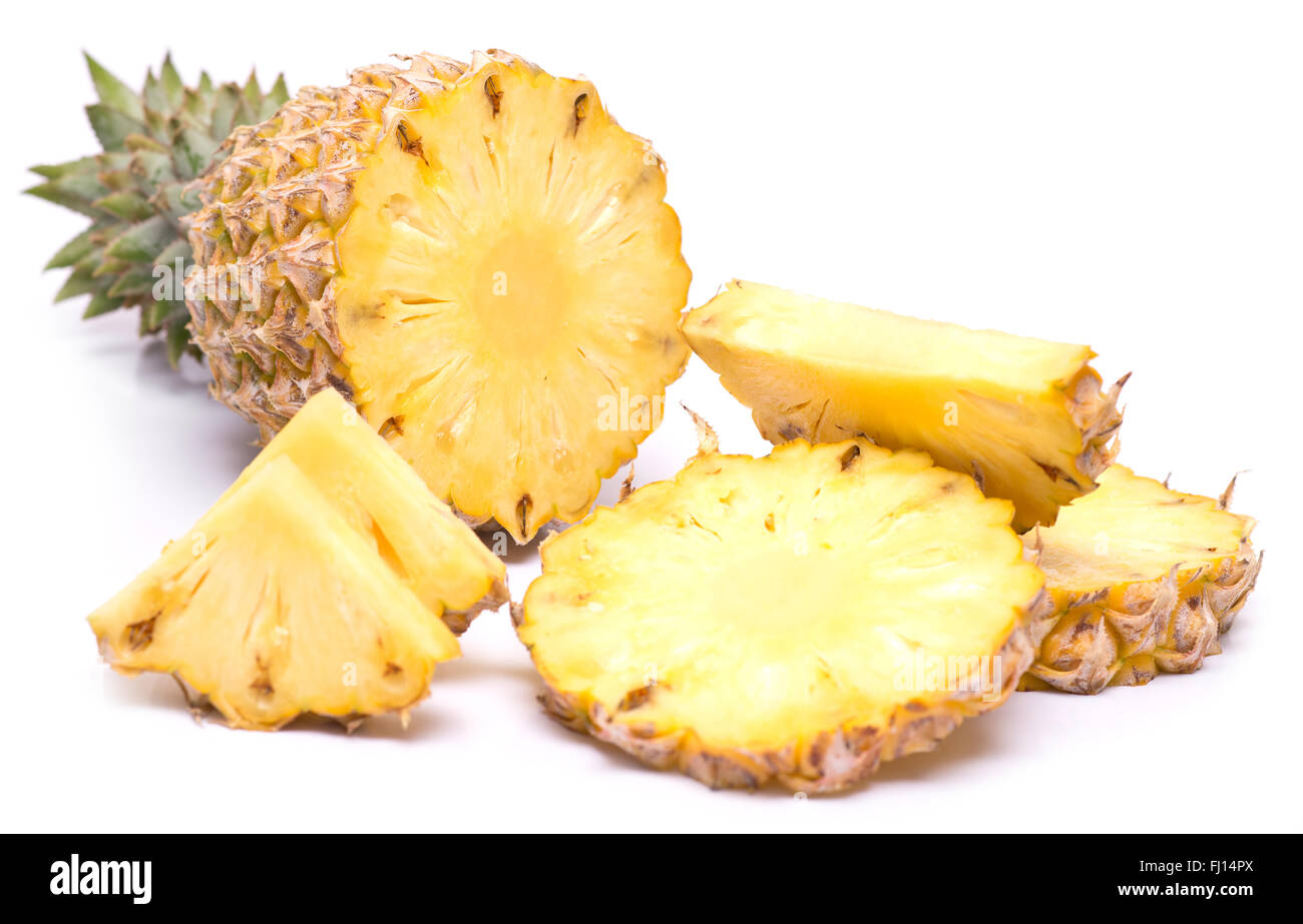 Pineapple chunks on white hi-res stock photography and images - Alamy