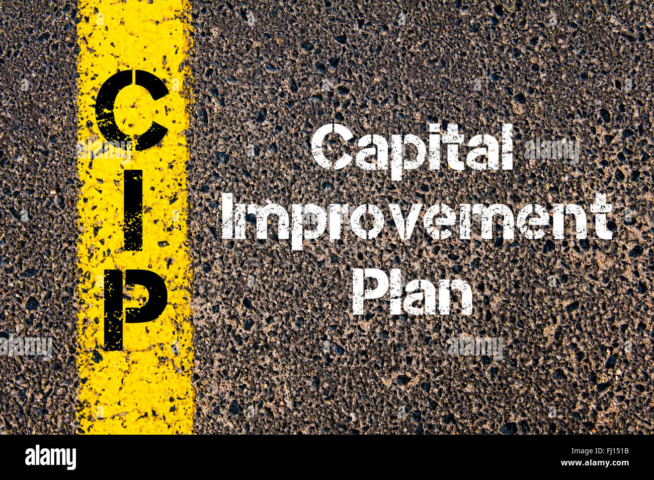 Concept image of Business Acronym CIP Capital Improvement Plan written ...