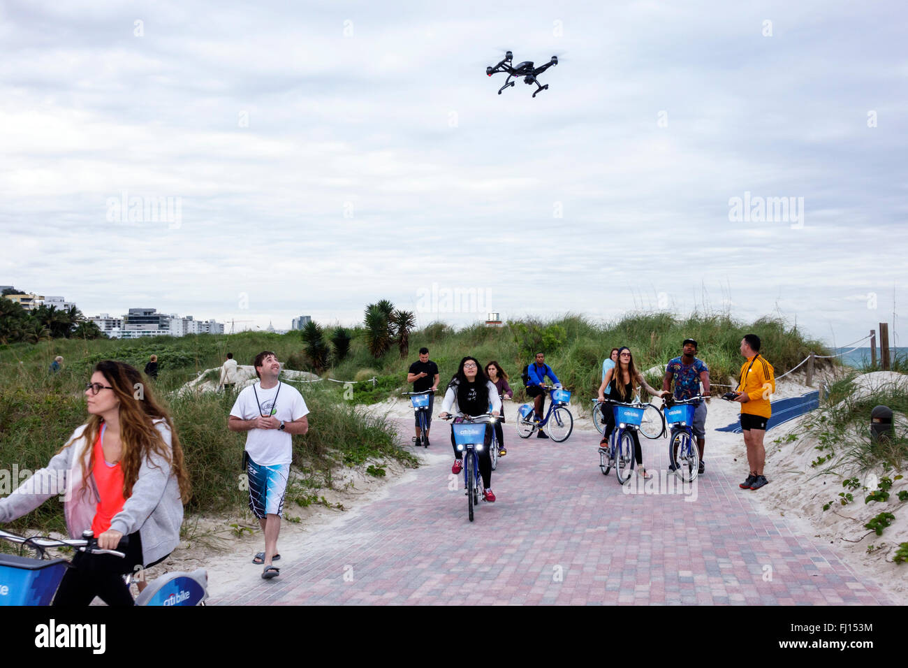 Florida,South,FL,Miami Beach,South Pointe Park,remote controlled drone ...