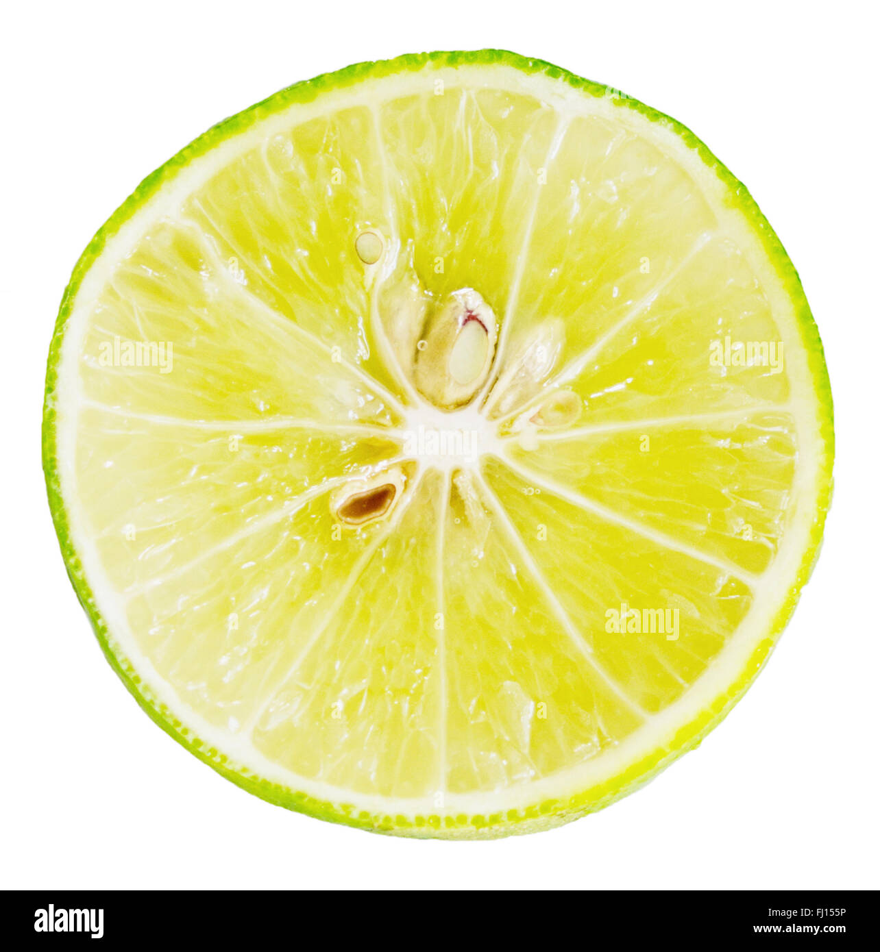 slice of lime isolated on a white background Stock Photo - Alamy