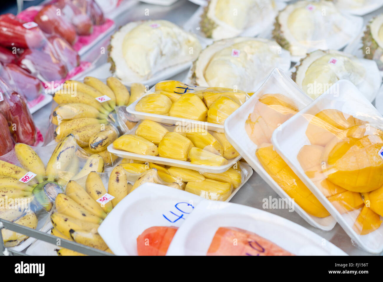 close up of fresh fruits in packing Stock Photo - Alamy
