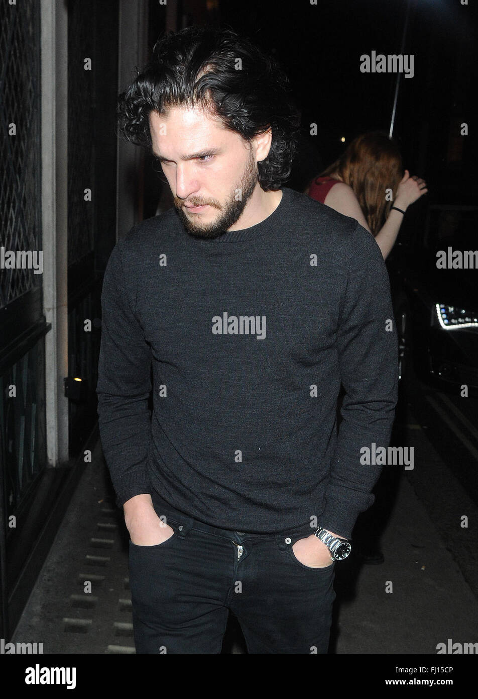 Kit Harington seen out and about in London at dinner with friends at ...