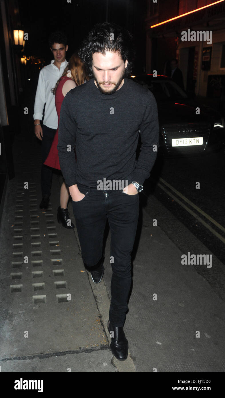 Kit Harington seen out and about in London at dinner with friends at ...