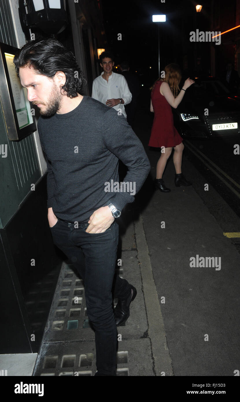 Kit Harington seen out and about in London at dinner with friends at ...