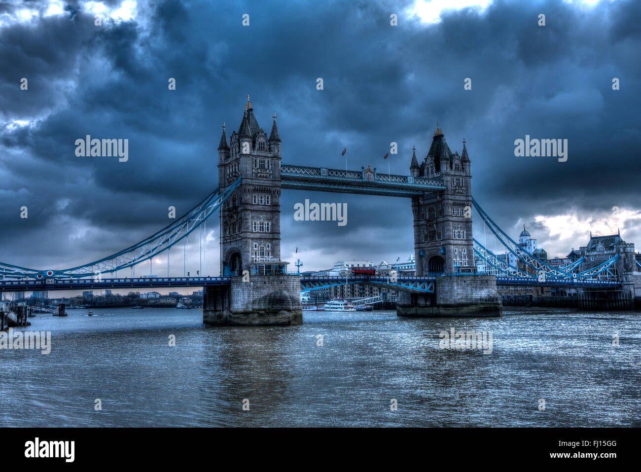 Tower Bridge shot in High Dynamic Range (HDR Stock Photo - Alamy