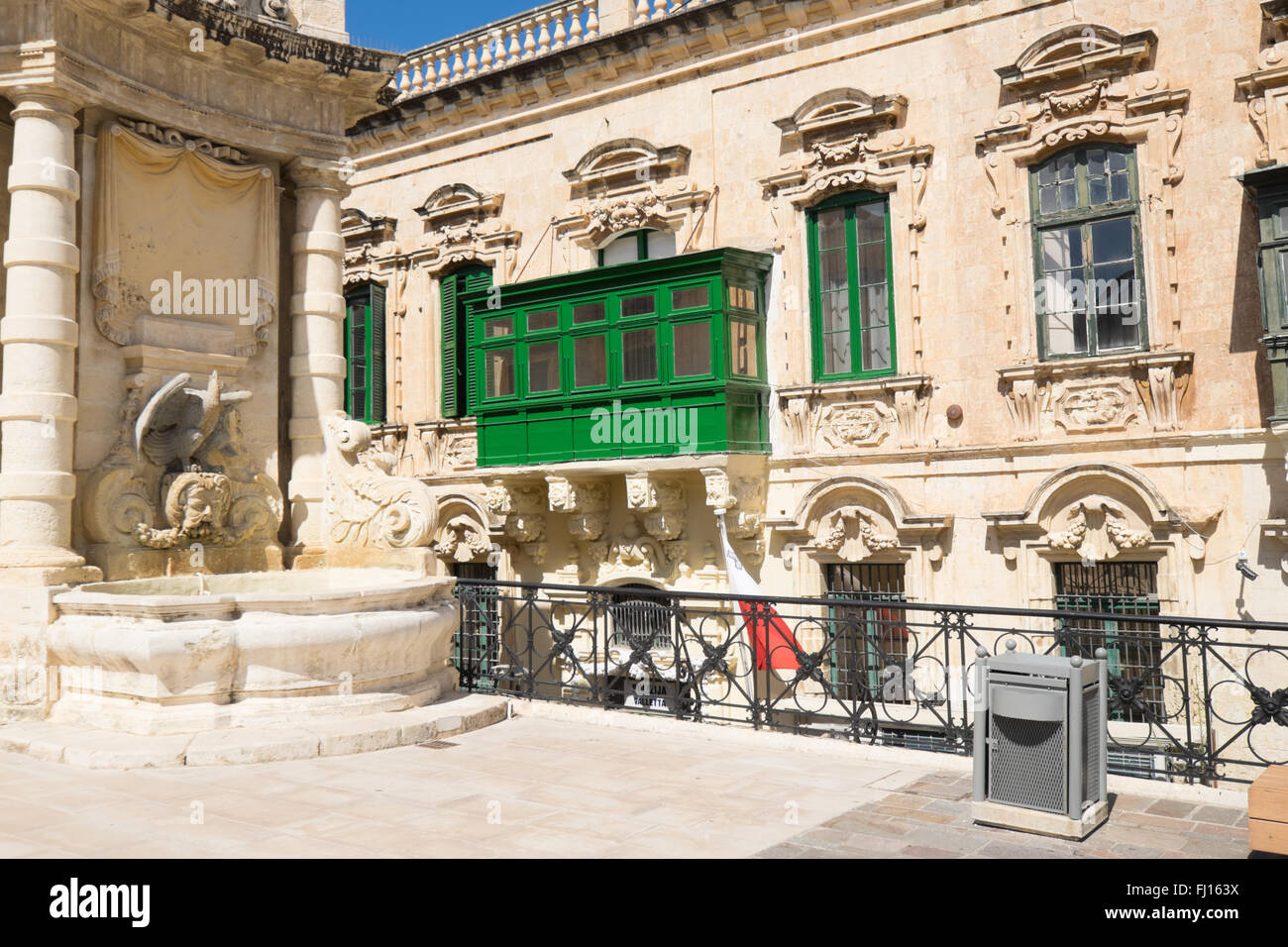St George's Square at Valletta in Malta Stock Photo - Alamy