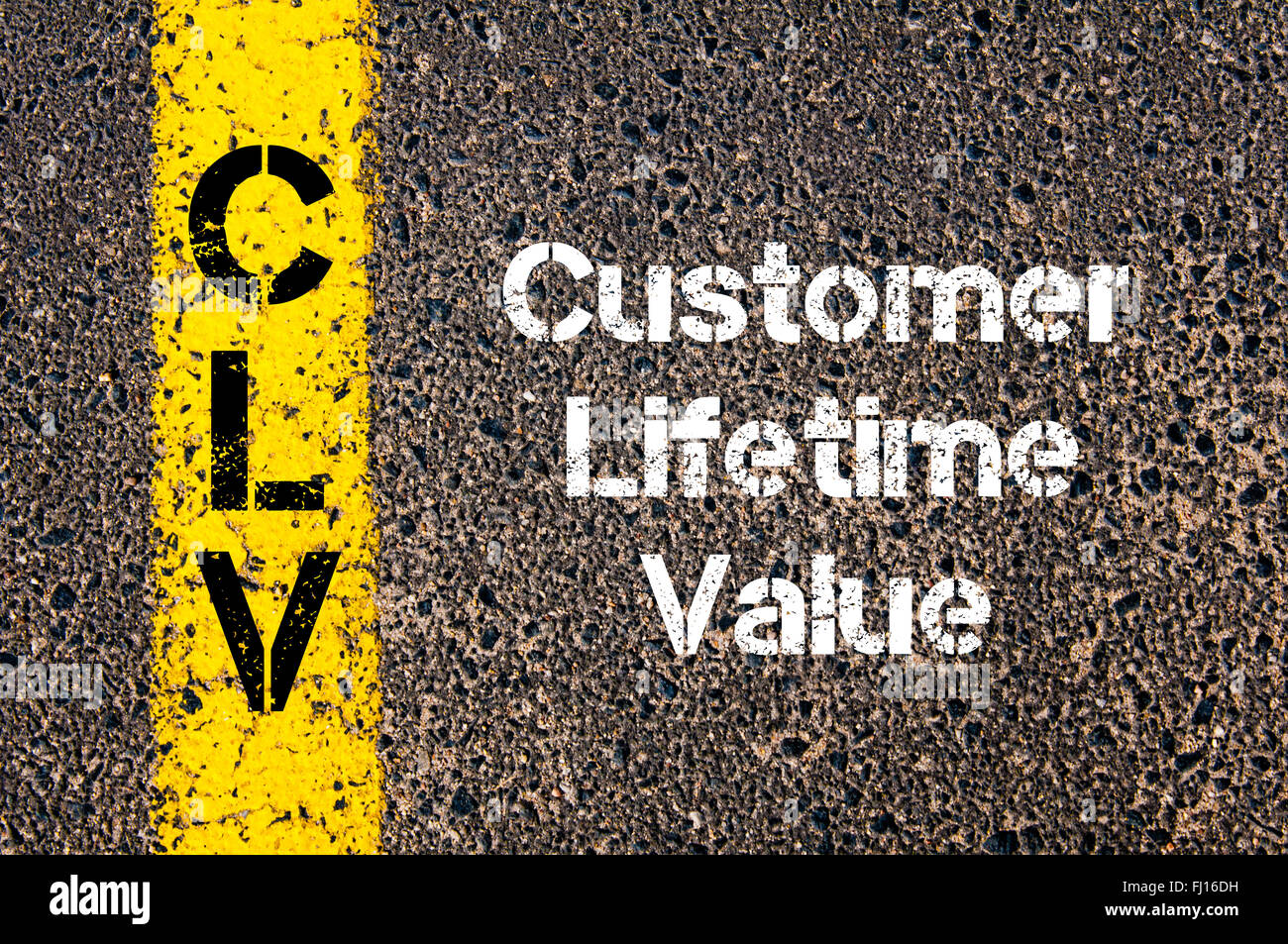 Concept image of Business Acronym CLV Customer Lifetime Value written ...