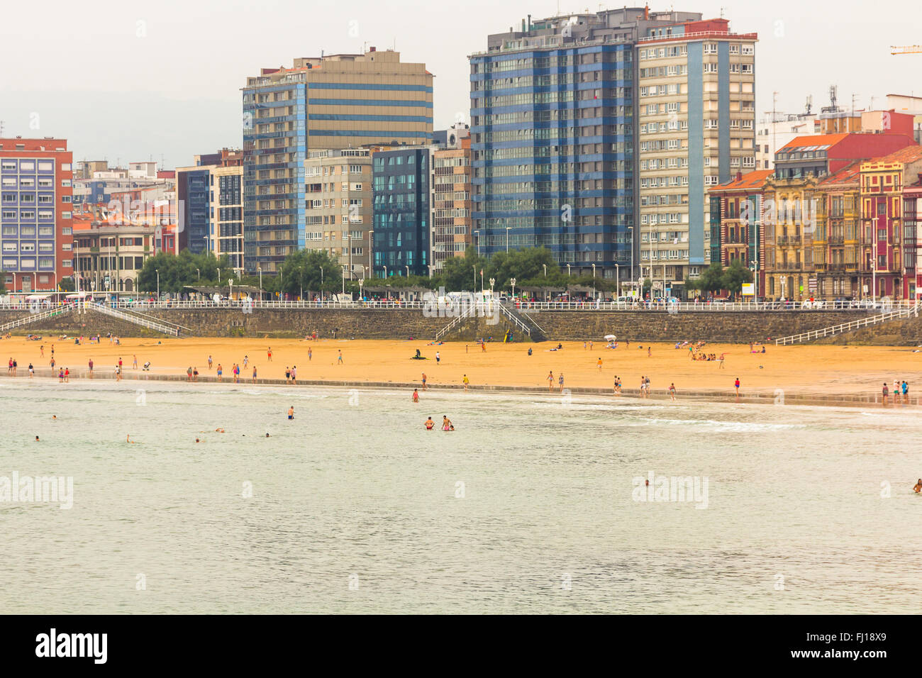 Gijon beach hi-res stock photography and images - Alamy