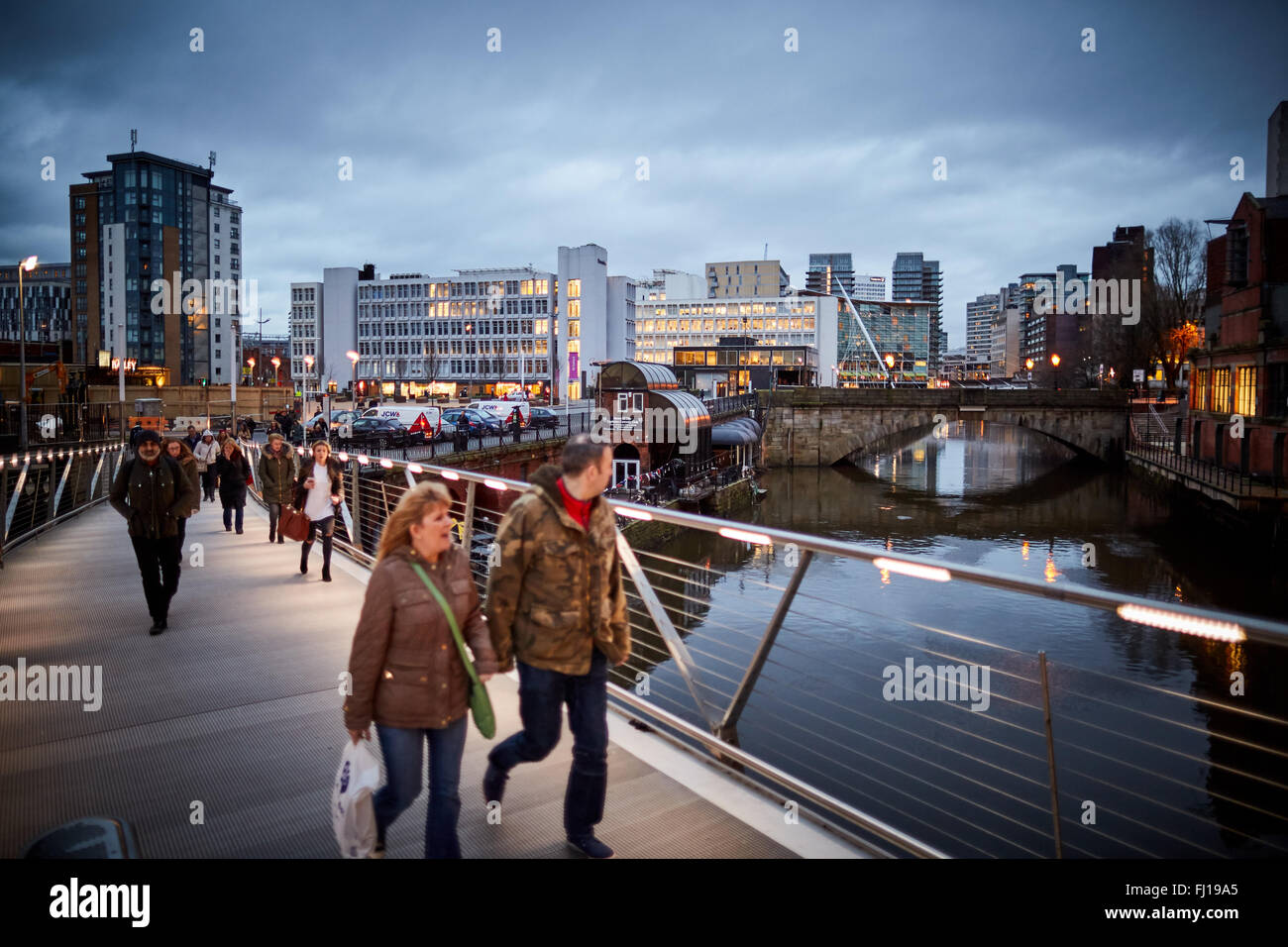 Spinningfields apartments Manchester Leftbank development pedestrian ...
