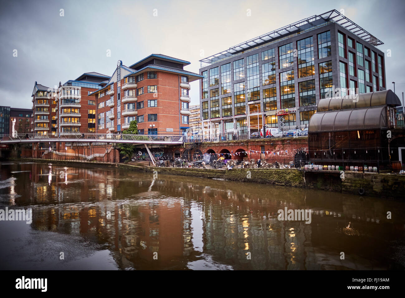 Spinningfields apartments Manchester Leftbank development pedestrian ...