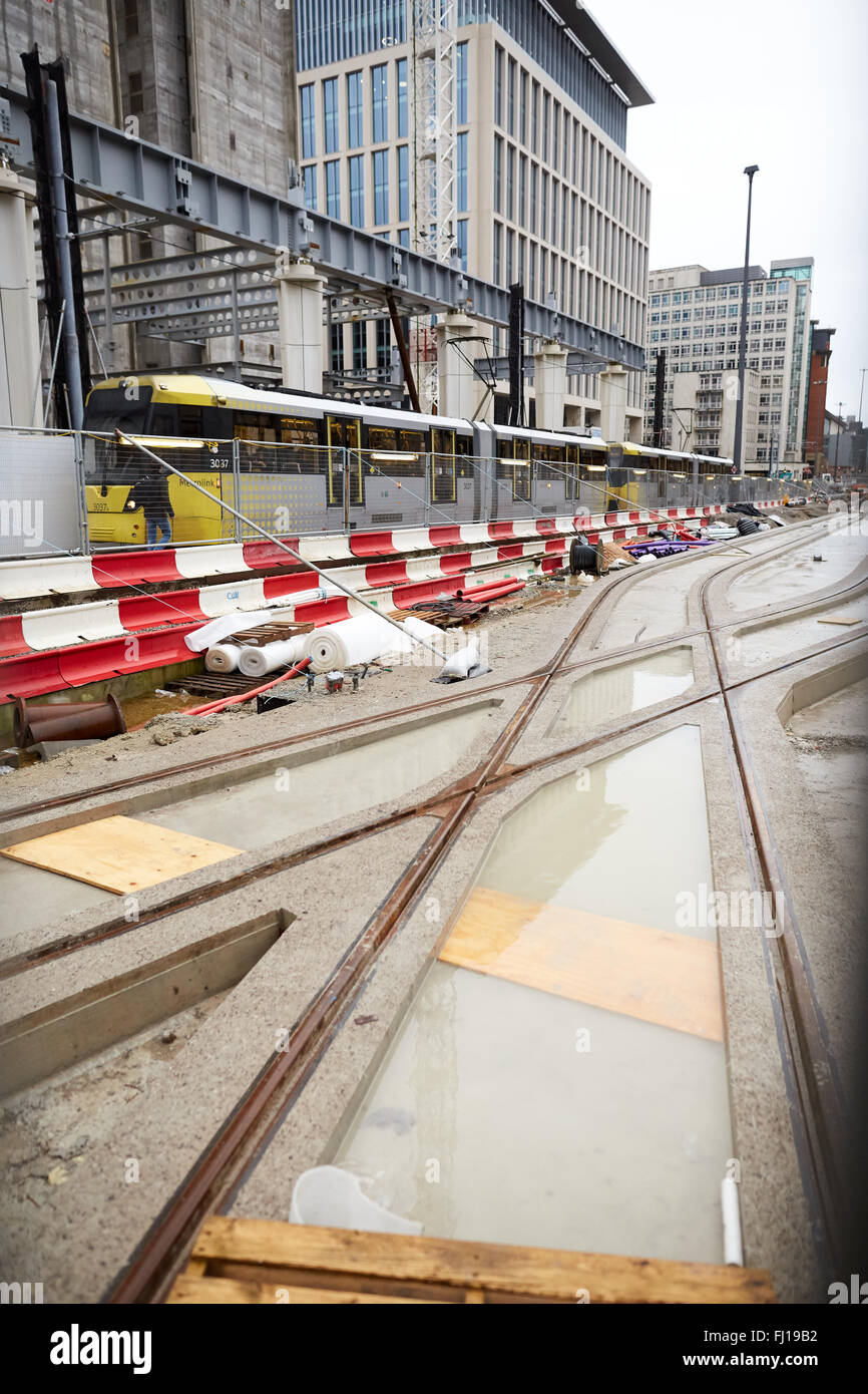 Manchester second crossing engineering work taking shape Tram Metrolink ...