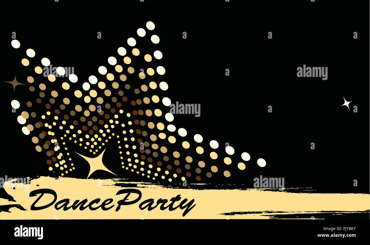 Horizontal dance club banner.Vector illustration Stock Vector Image ...