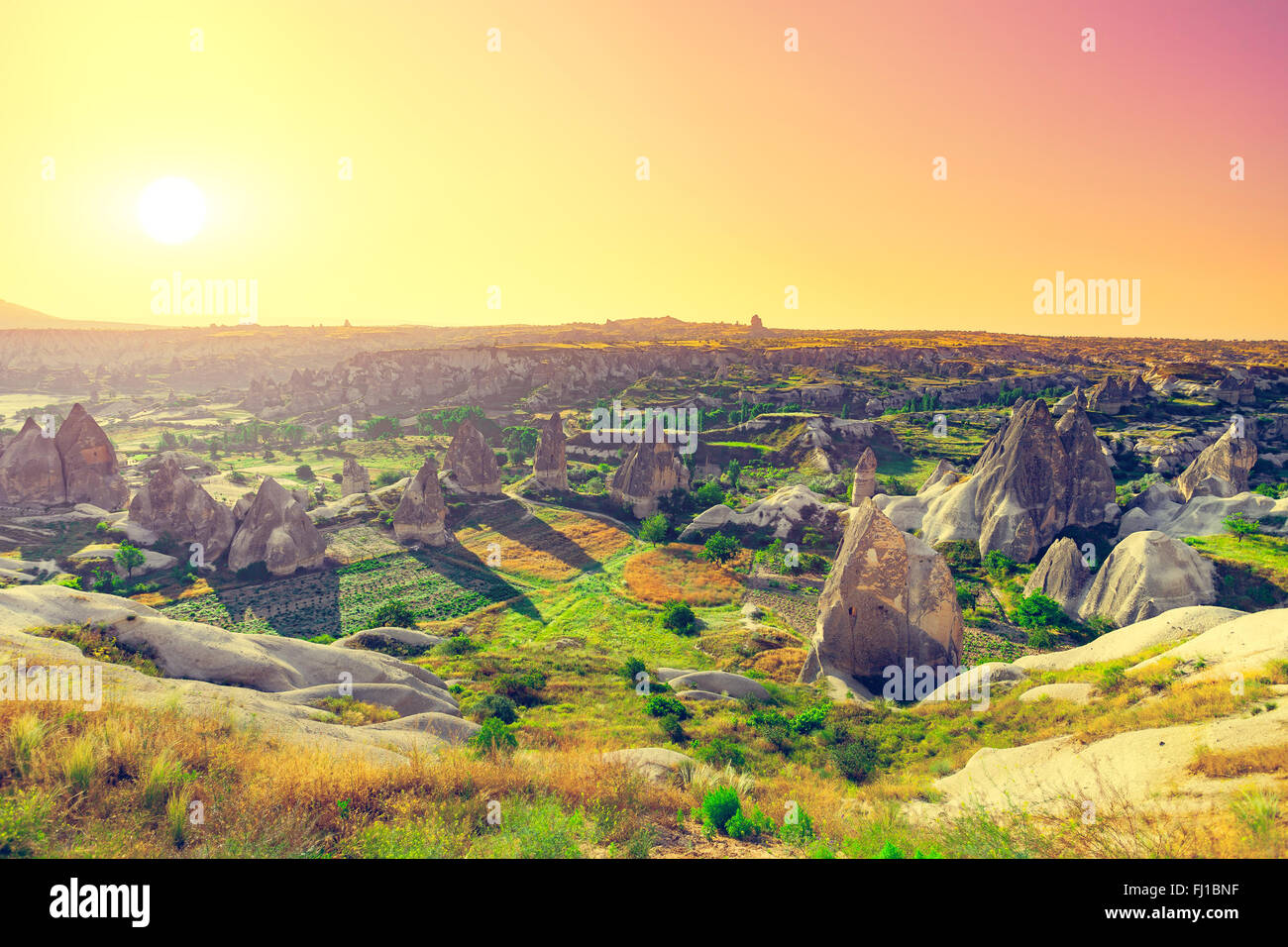 Spectacular rocks formations in Cappadocia Stock Photo - Alamy