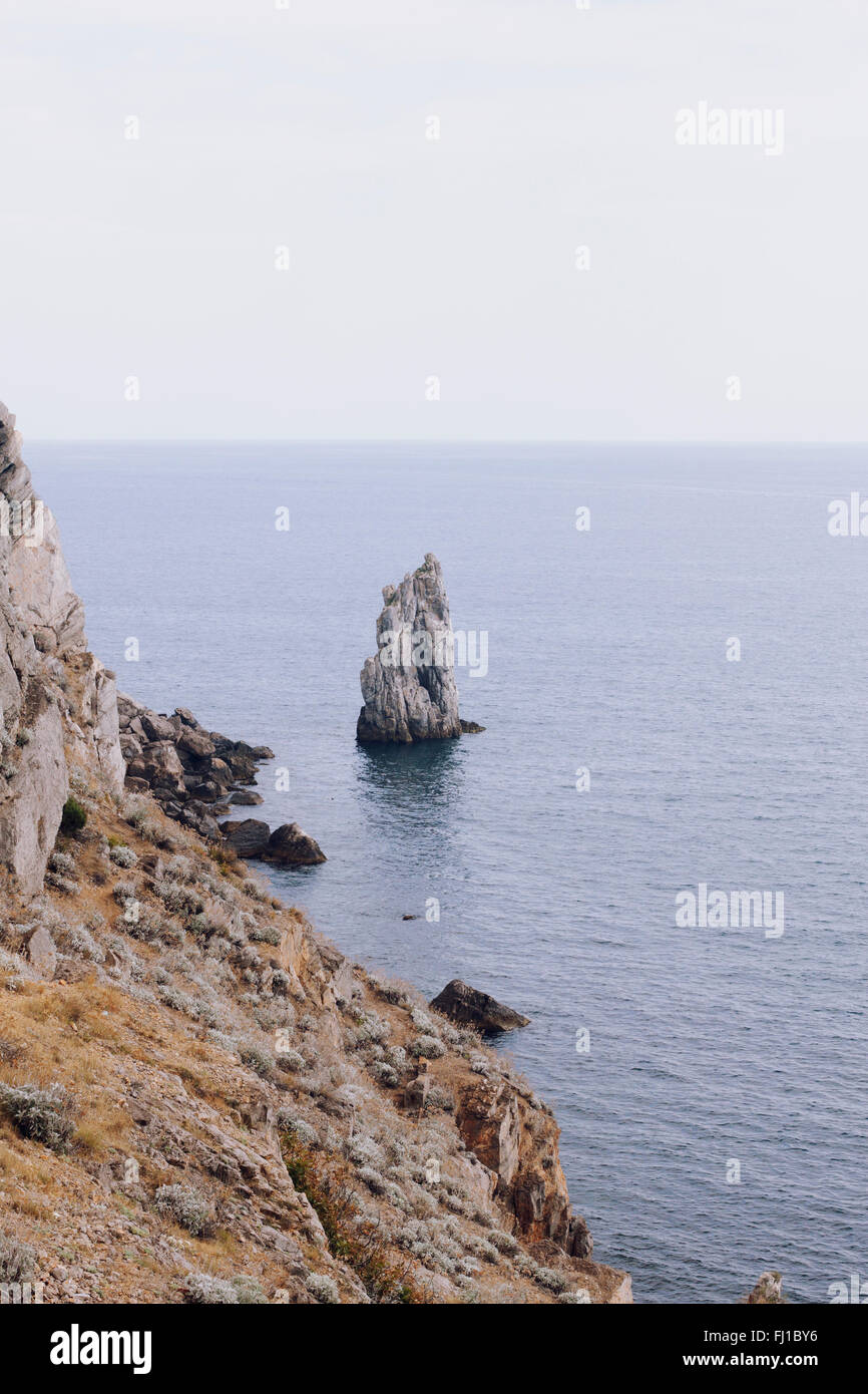 scenic view of the cliff in the sea Stock Photo - Alamy