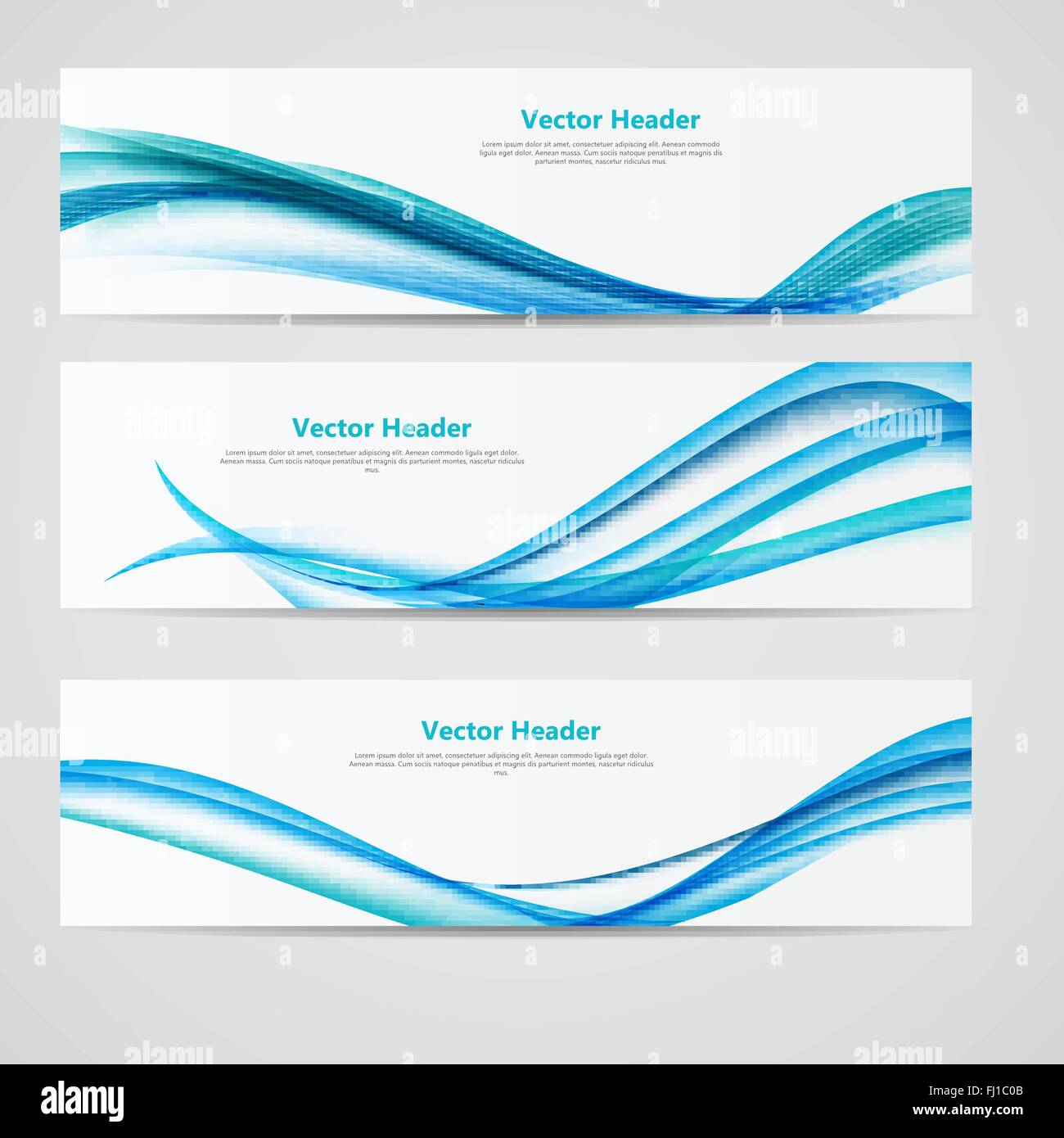 Abstract Colored Wave Header Background. Vector Illustration Stock ...