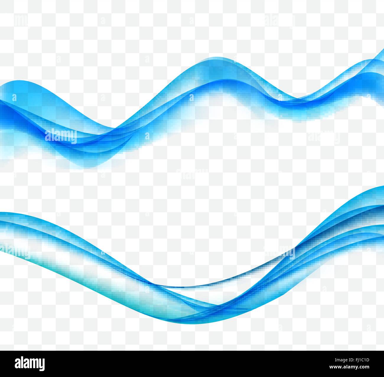 Abstract Colored Wave Set on Transparent Background. Vector Ill Stock ...
