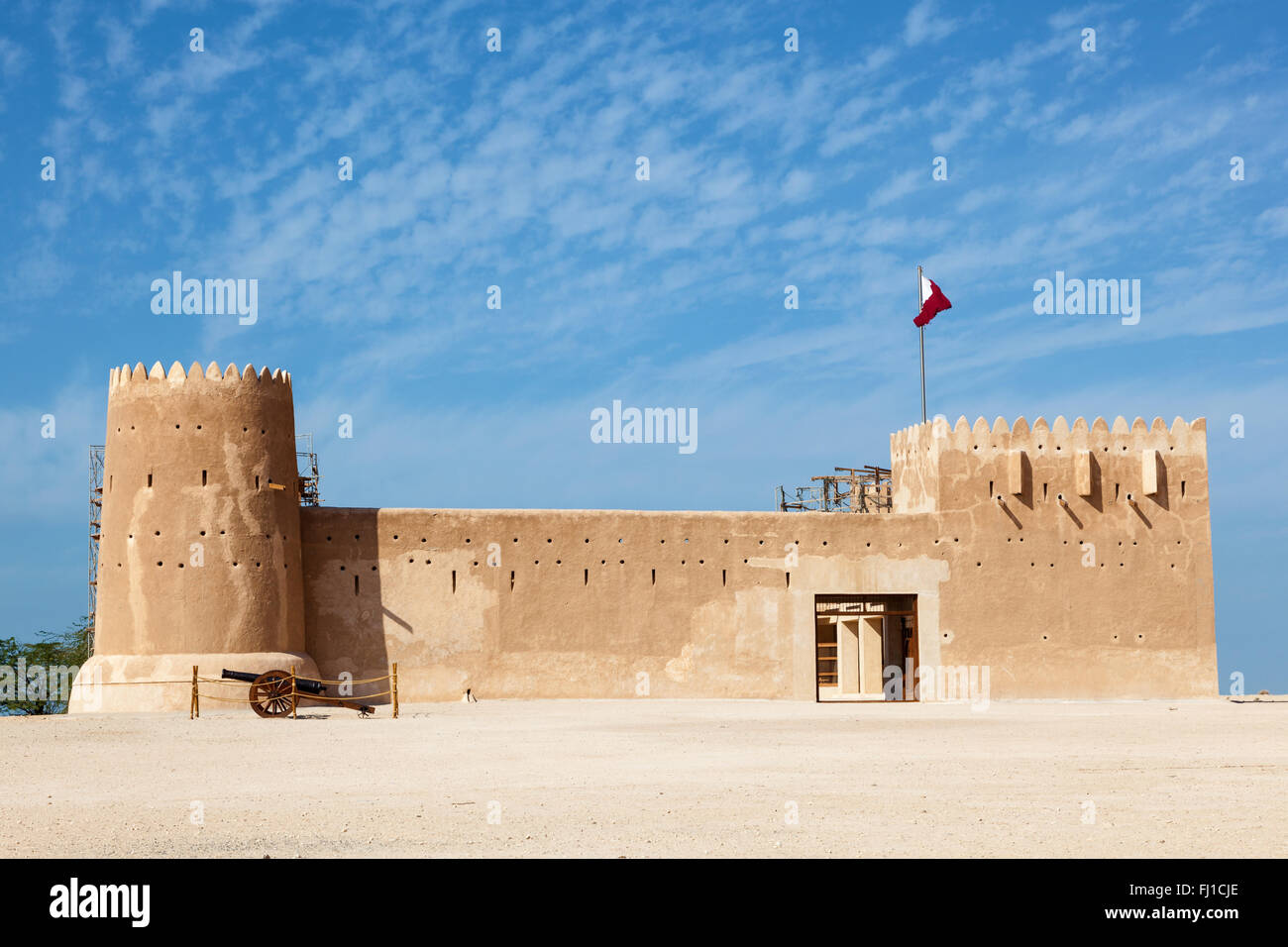 Historic Al Zubara fort in Qatar Stock Photo - Alamy