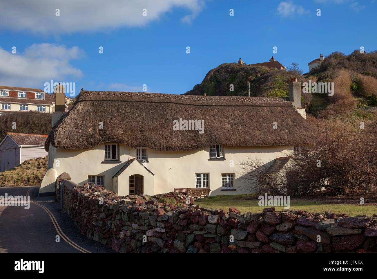 Hope cove thatched cottage hi-res stock photography and images - Alamy