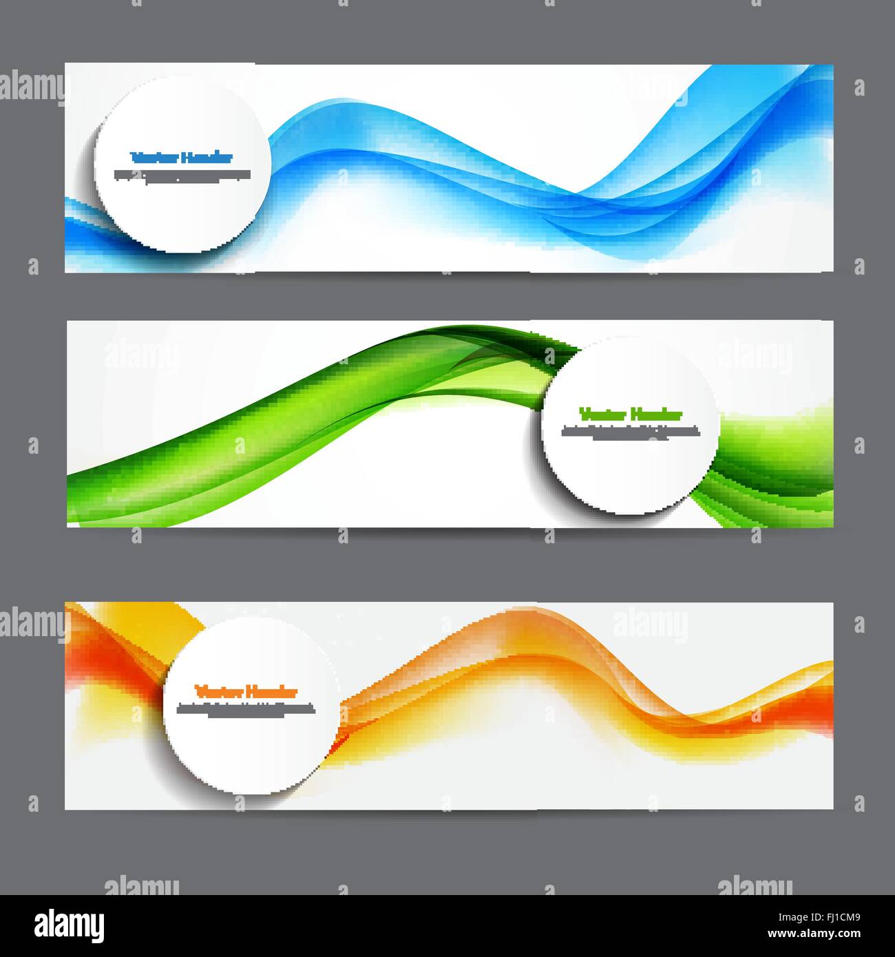 Abstract Colored Wave Header Background. Vector Illustration Stock ...