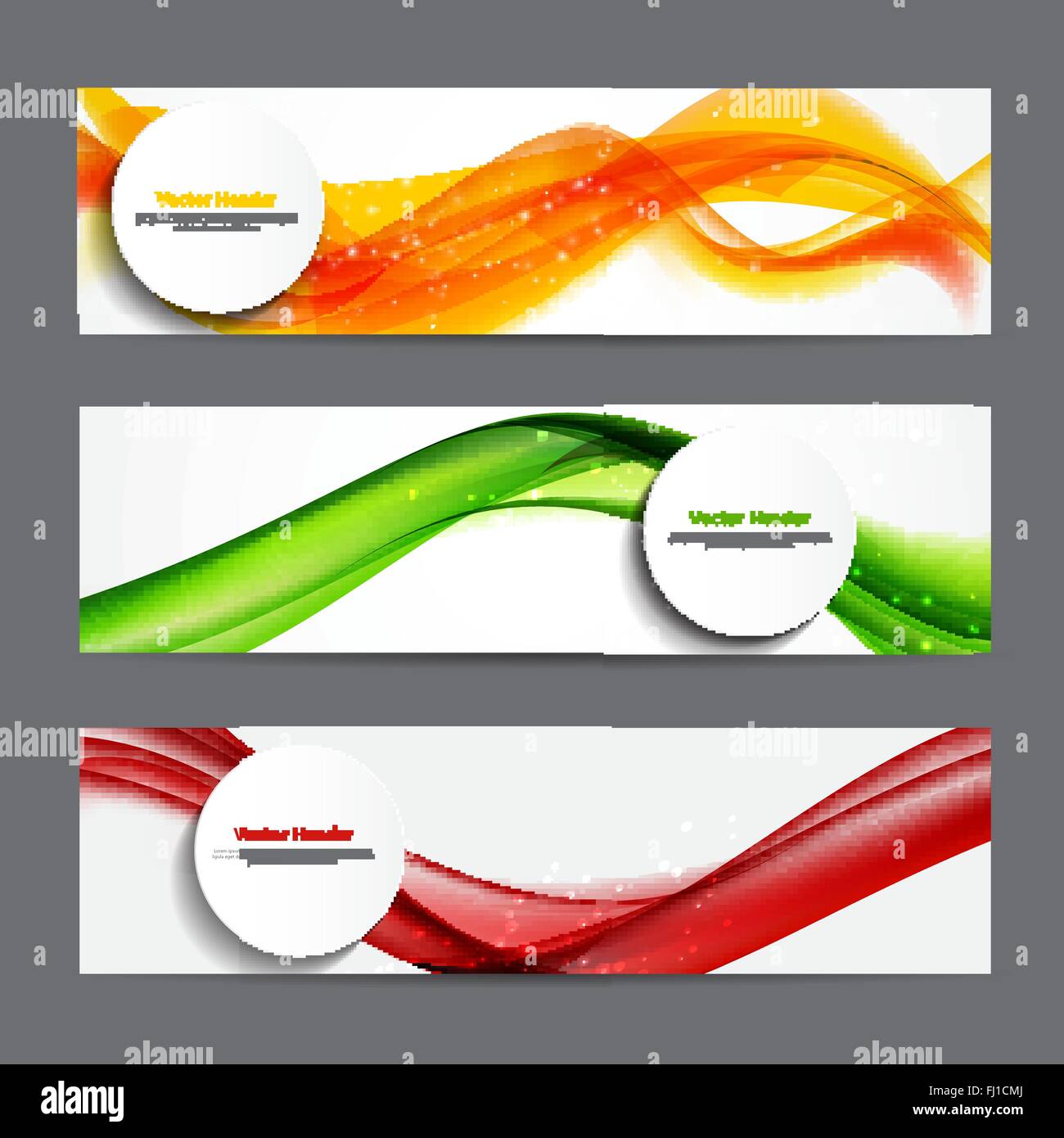 Abstract Colored Wave Header Background. Vector Illustration Stock ...