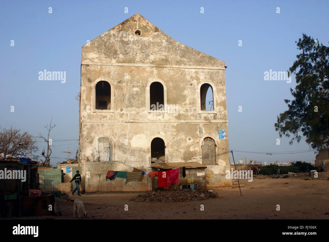 Typical colonial house on Goree island , Dakar , Senegal , Africa Stock ...