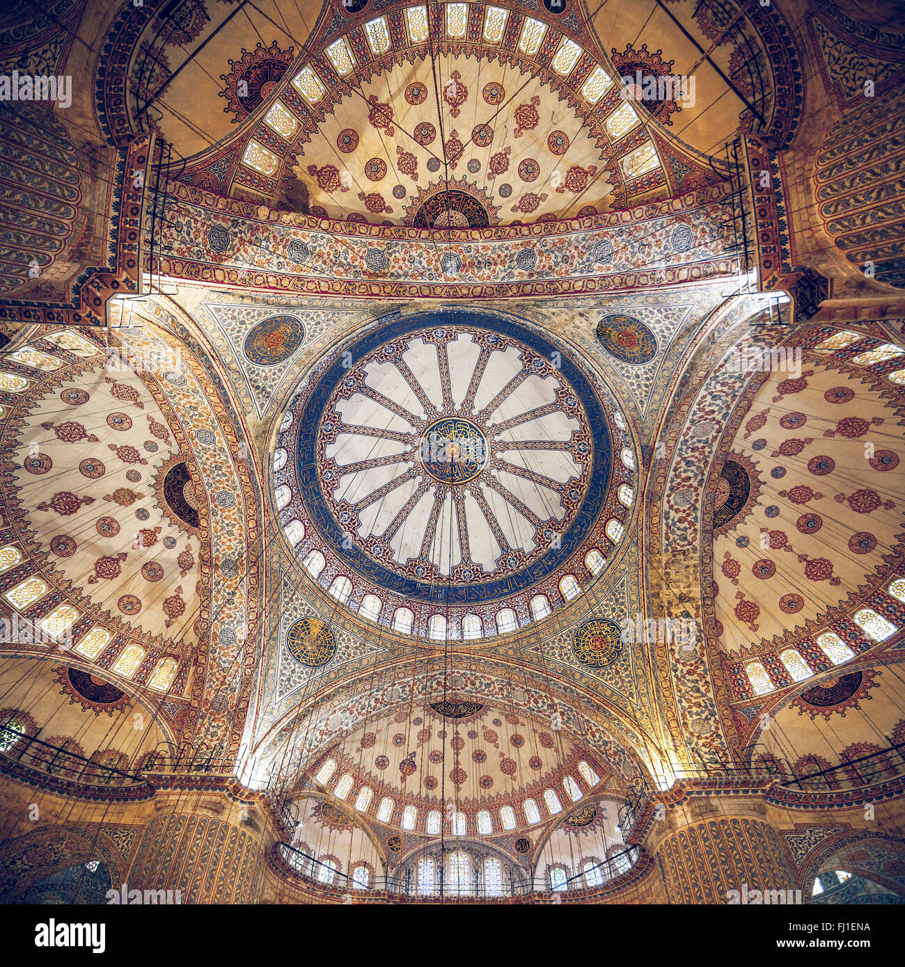 Blue Mosque intricate ceiling Stock Photo - Alamy
