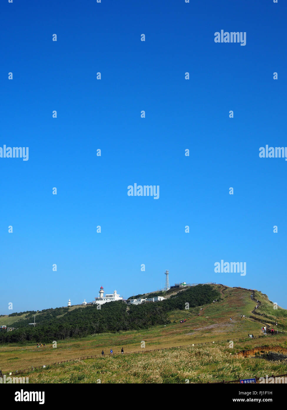 Lighthouse on the hills of Udo Stock Photo - Alamy