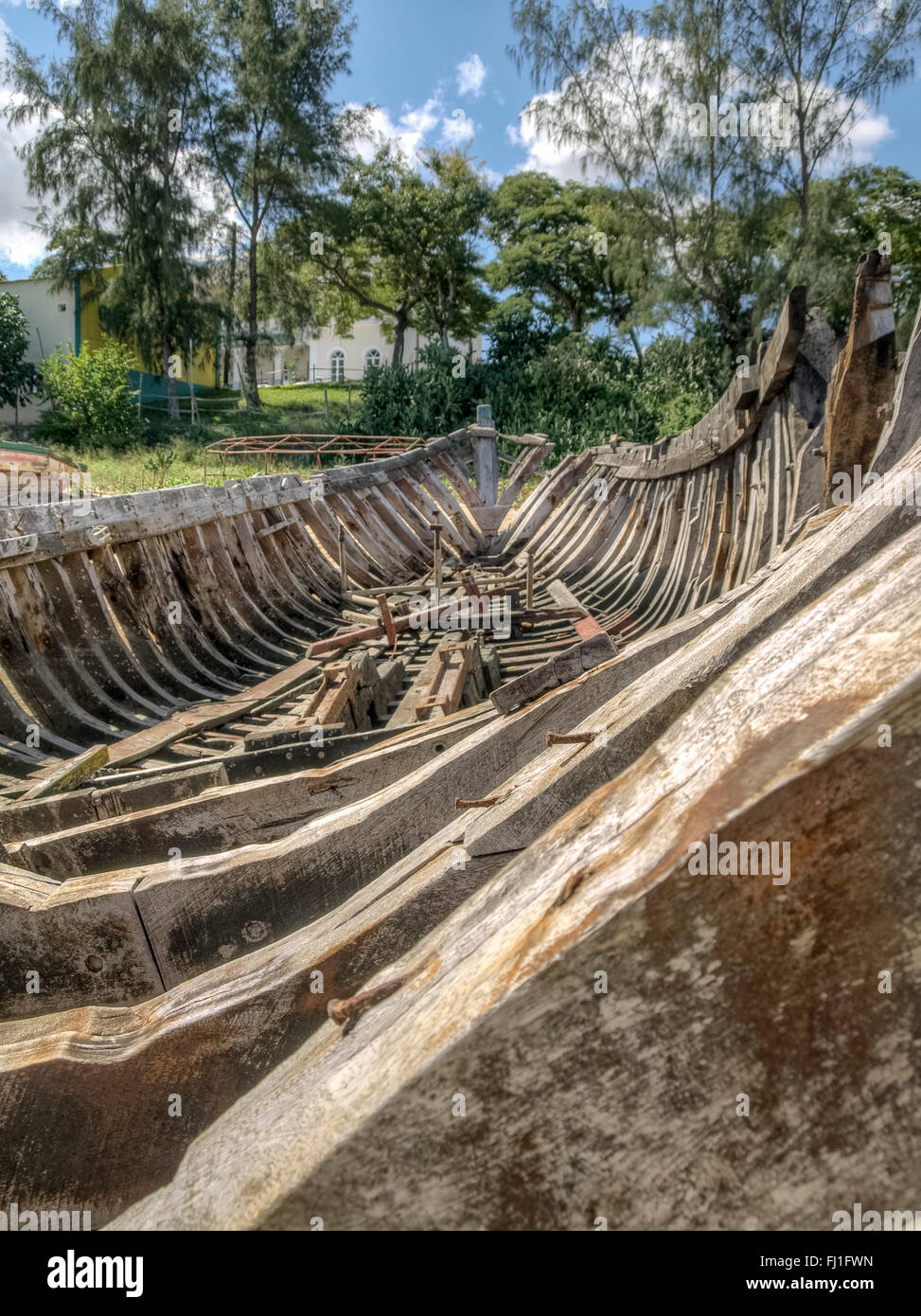 Inhambane Mozambique Dhow fishing boat Stock Photo - Alamy