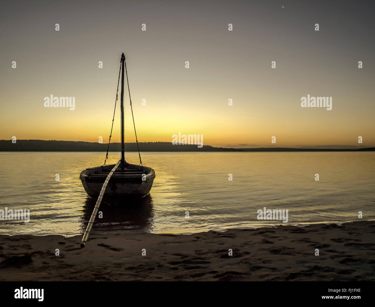 Sunset in the bay Mozambique Inhambane Southern Africa Stock Photo - Alamy