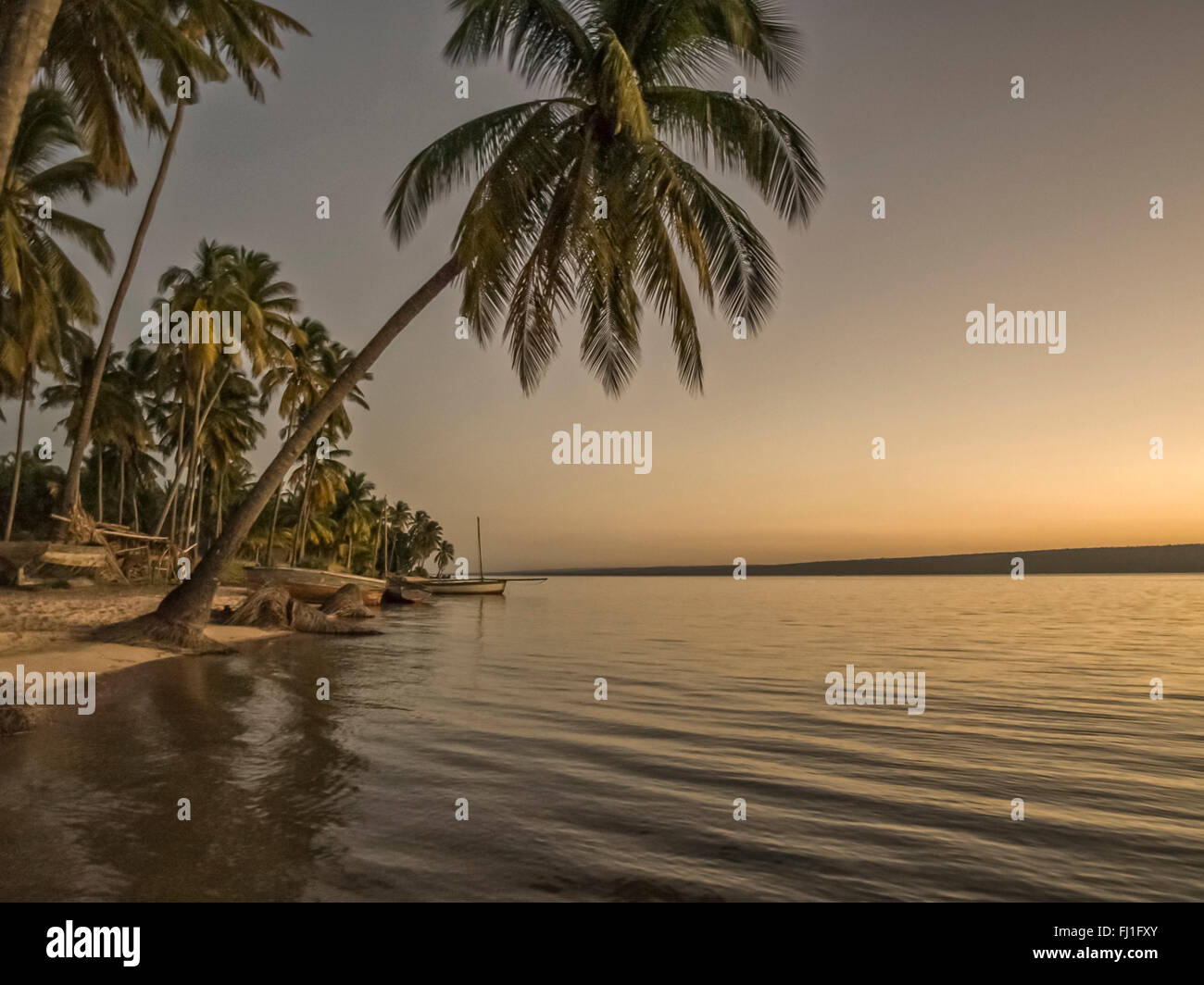Sunset in the bay Mozambique Inhambane Southern Africa Stock Photo - Alamy