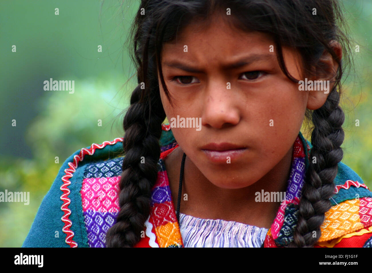 Peru women braids hi-res stock photography and images - Alamy