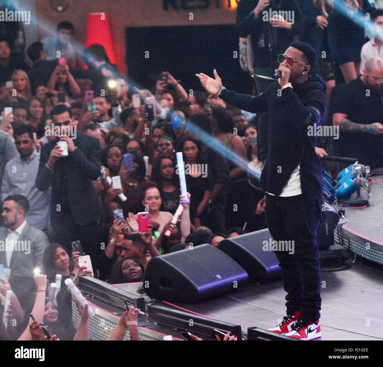 Las Vegas, Nevada, USA. 28th Feb, 2016. Singer Trey Songz delivers ...