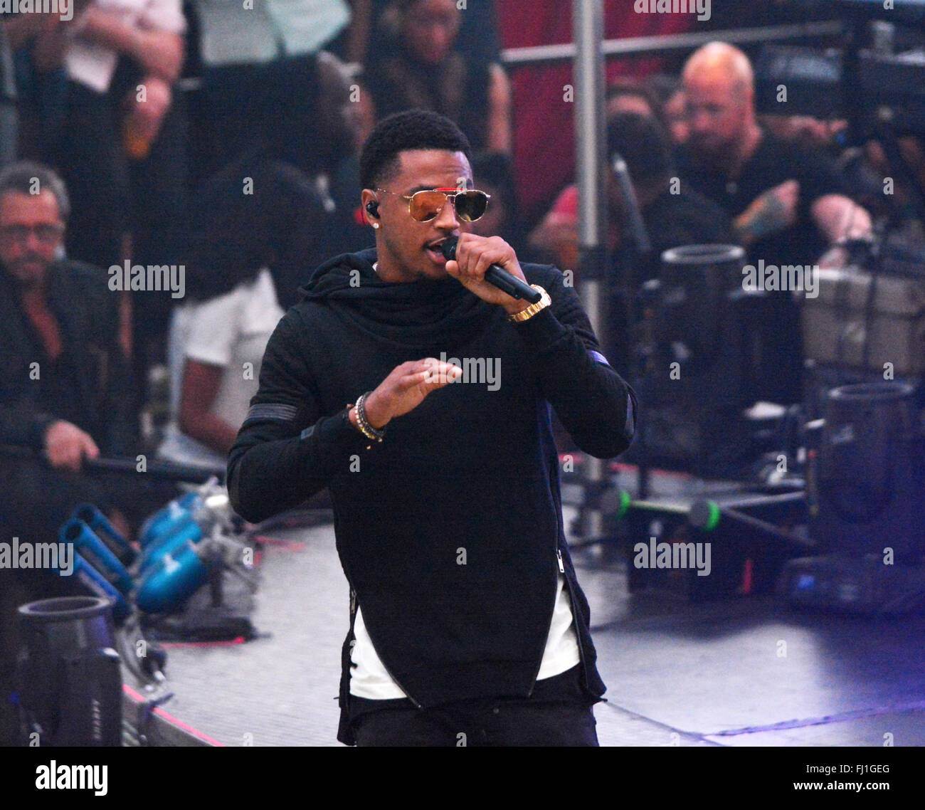 Las Vegas, Nevada, USA. 28th Feb, 2016. Singer Trey Songz delivers ...